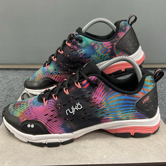Ryka | Shoes | Ryka Vivid Rzx Lace Up Tyedyeblack Training Sneakers ...